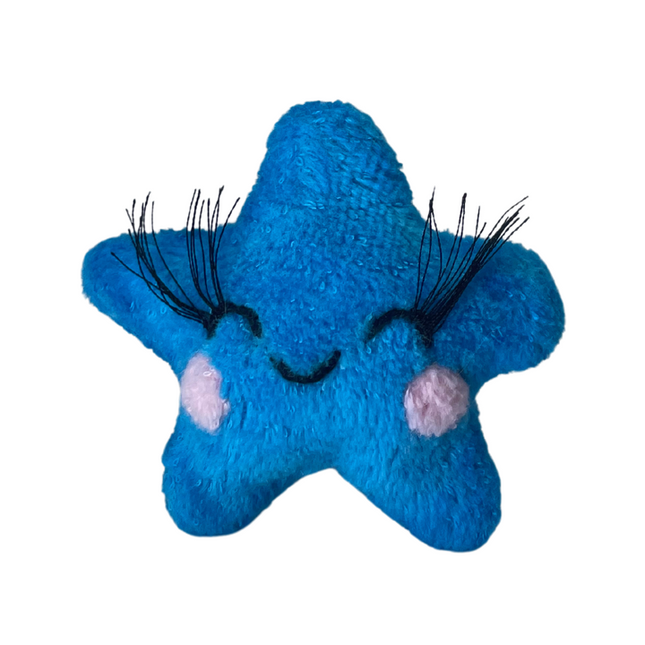 luminescent little ice blue star plushie – bestie star plushies