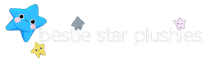 luminescent little ice blue star plushie – bestie star plushies